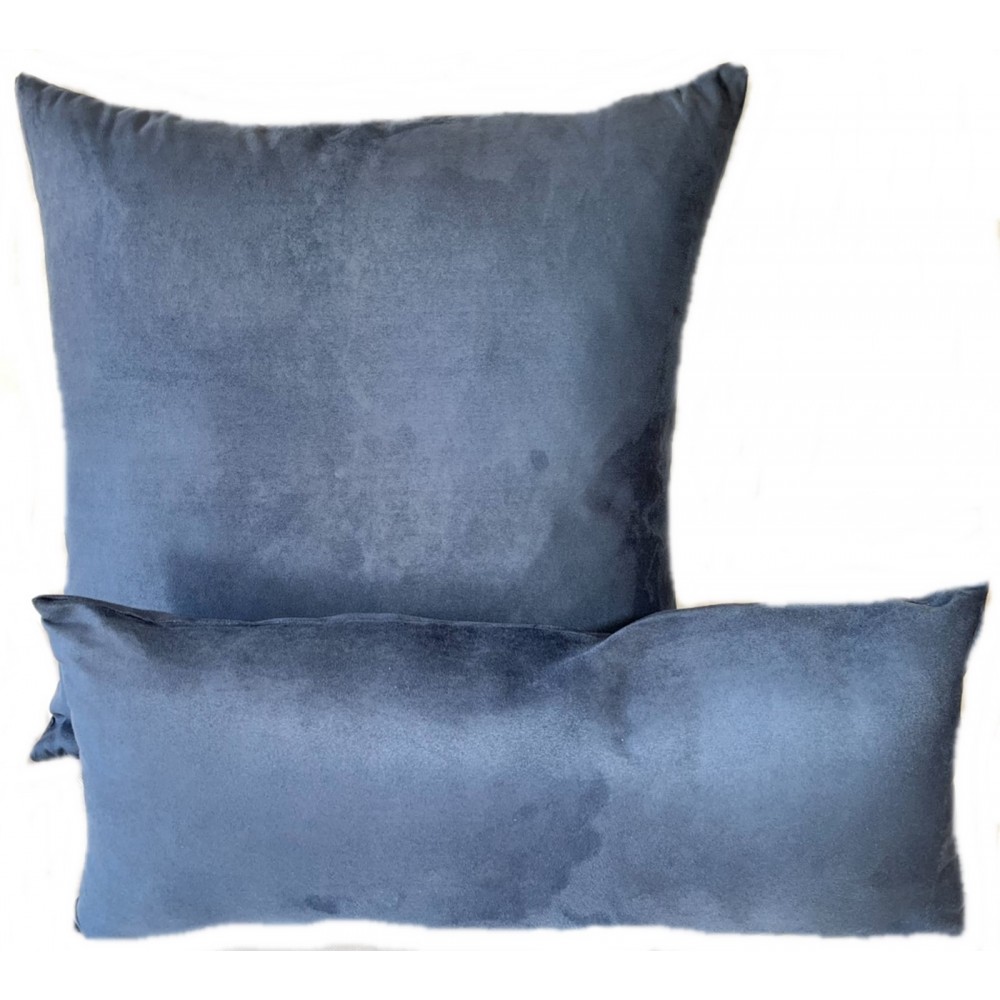 Denim Blue Faux Suede - Cushion & Bolster Set - Pet N Home